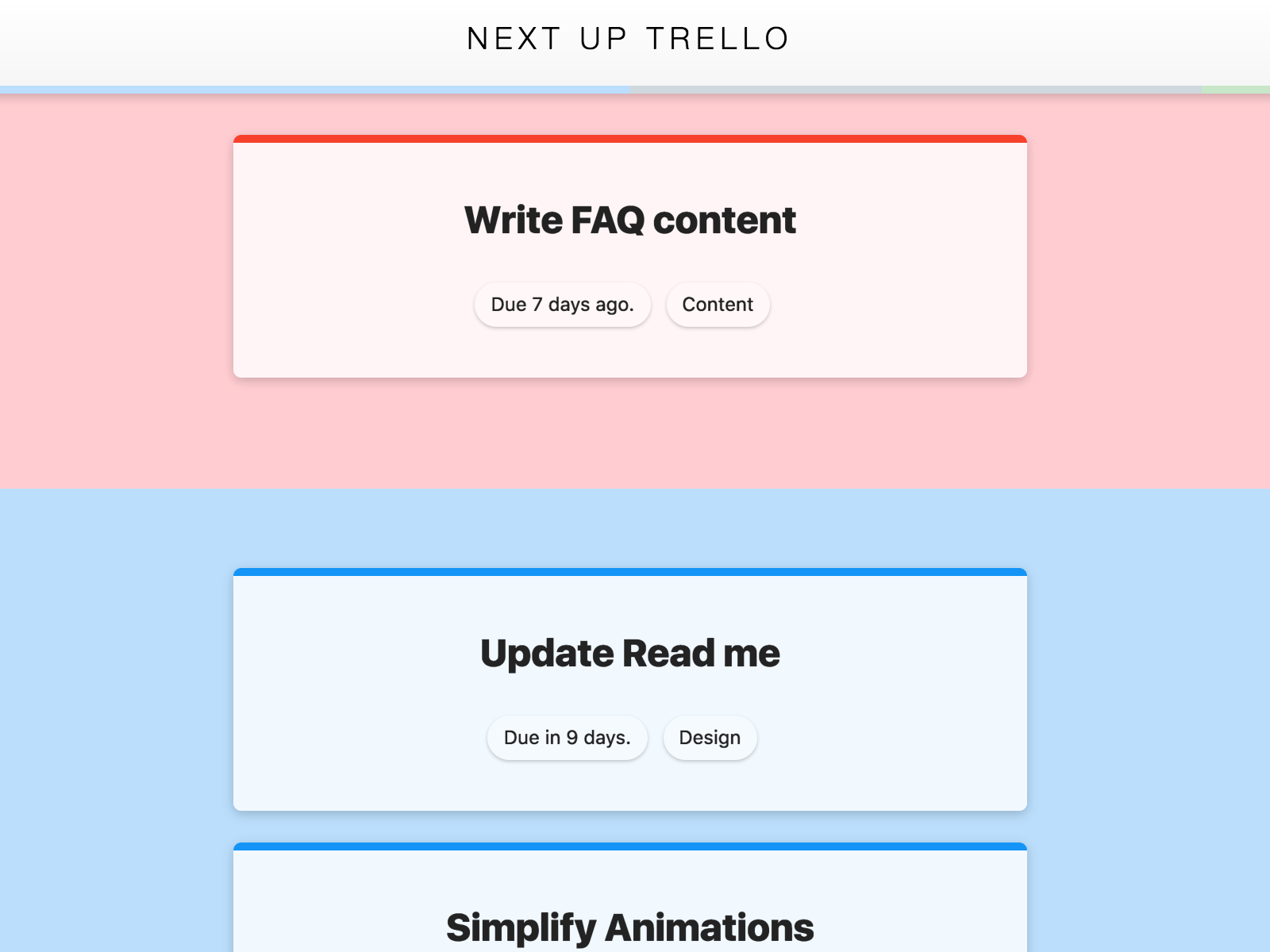 Next Up Trello